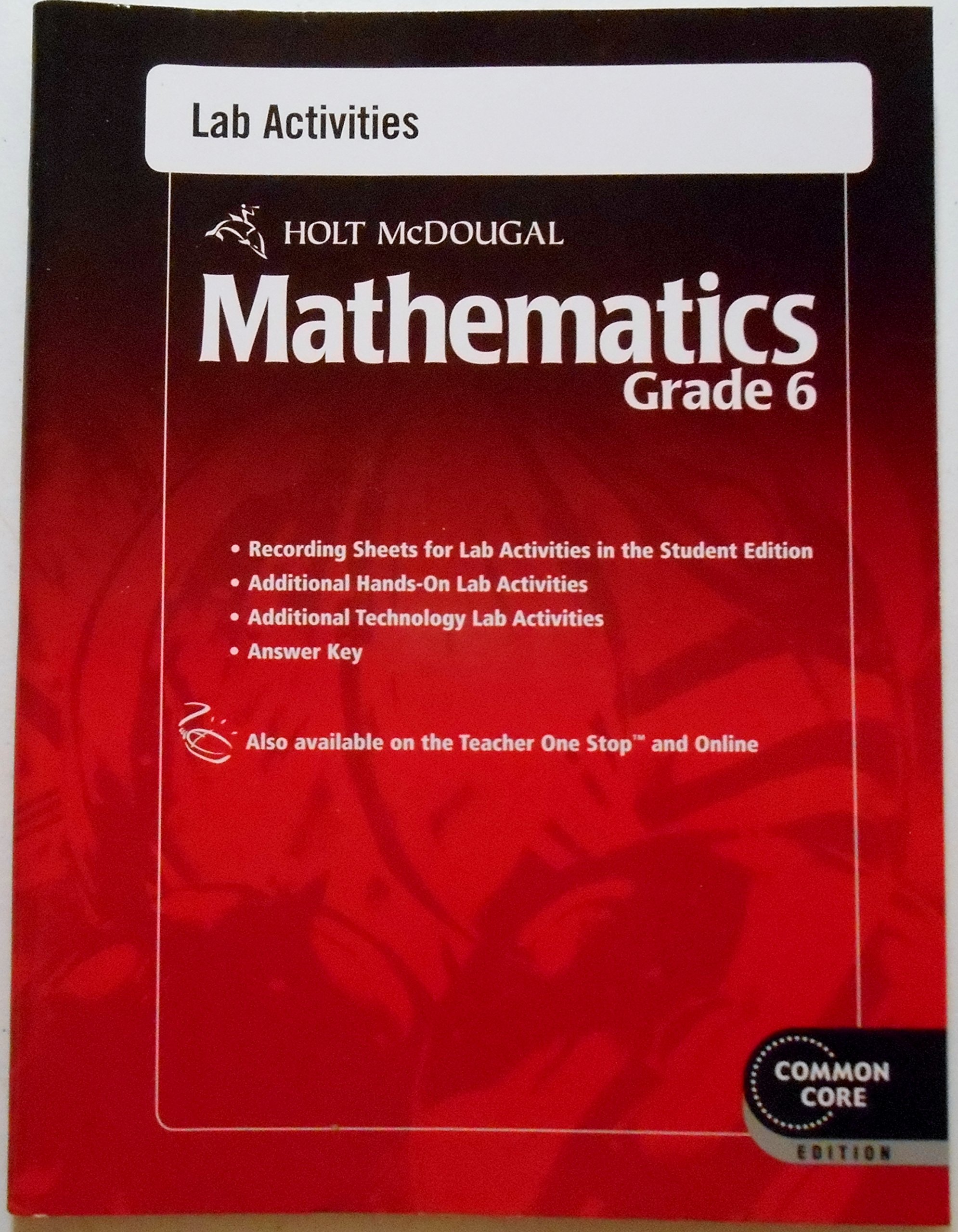 Holt McDougal Mathematics: Common Core Lab Activities with Answers ...