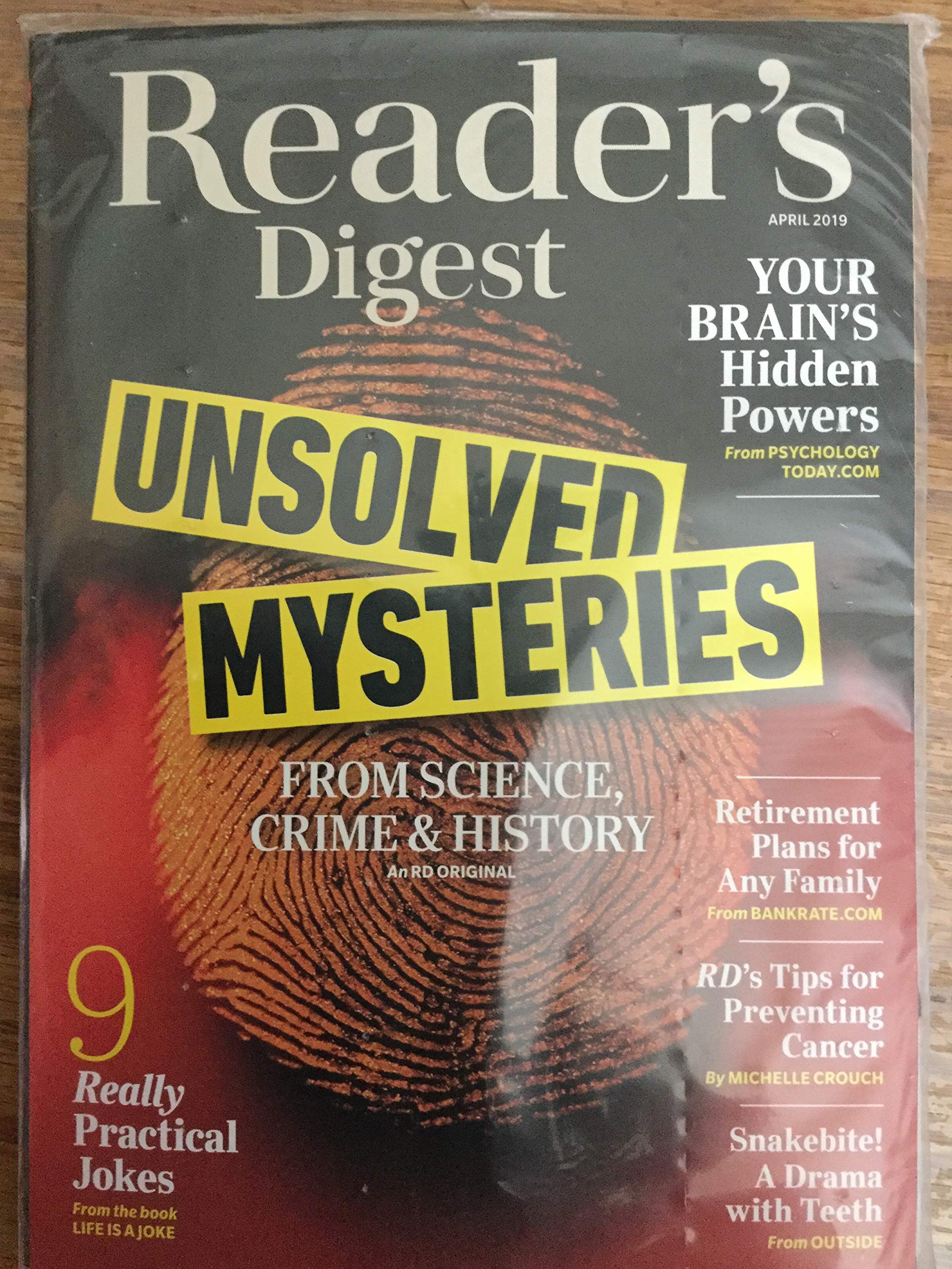 Reader's Digest Magazine April 2019 Unsolved Mysteries by Reader's Digest | Goodreads