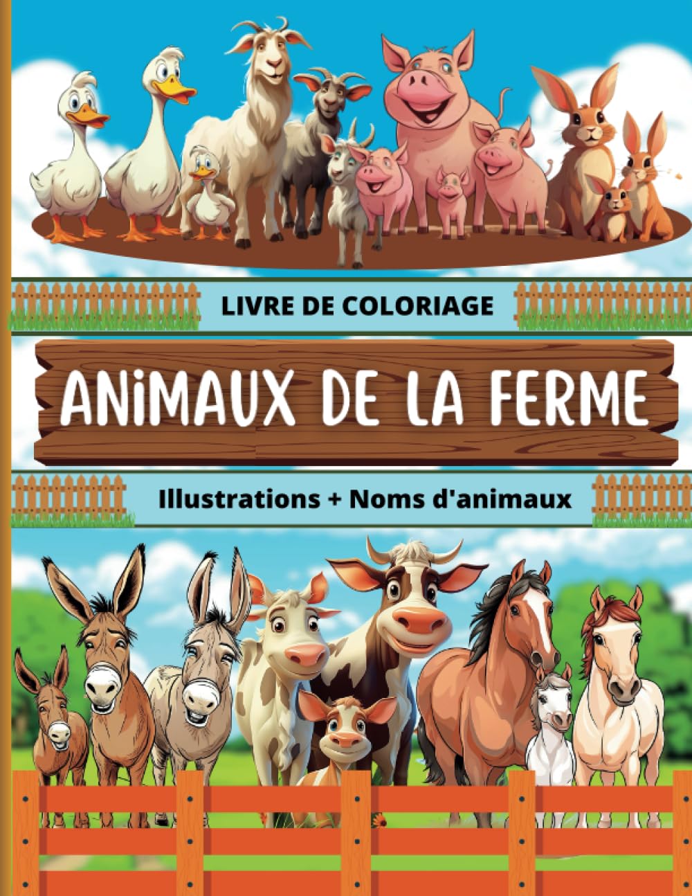 Animaux de la ferme, Livre de coloriage: Apprendre en coloriant, Livre ...