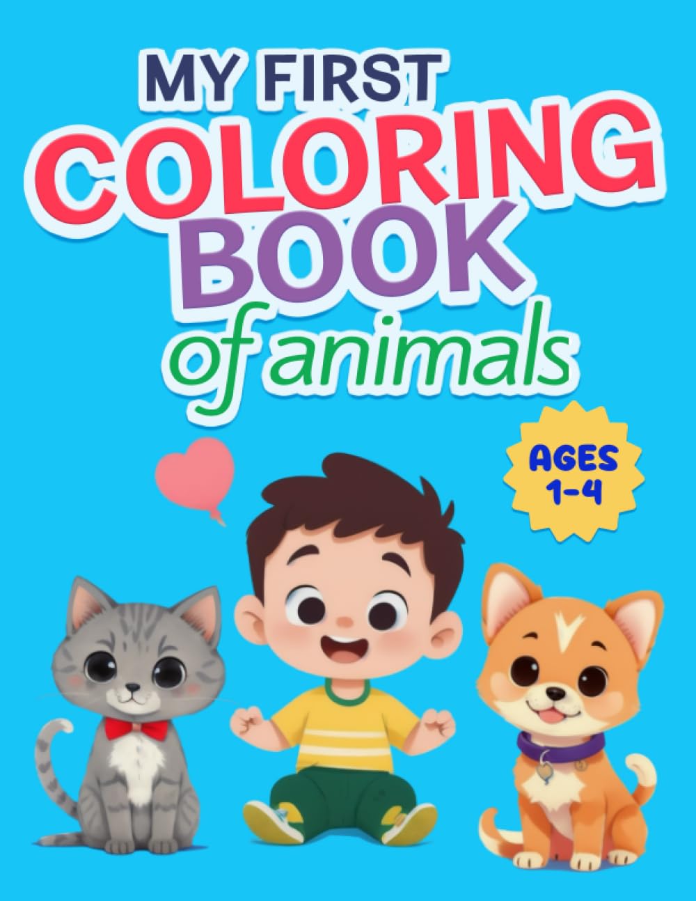 My first book of animals for toddlers - An animal coloring book for ...