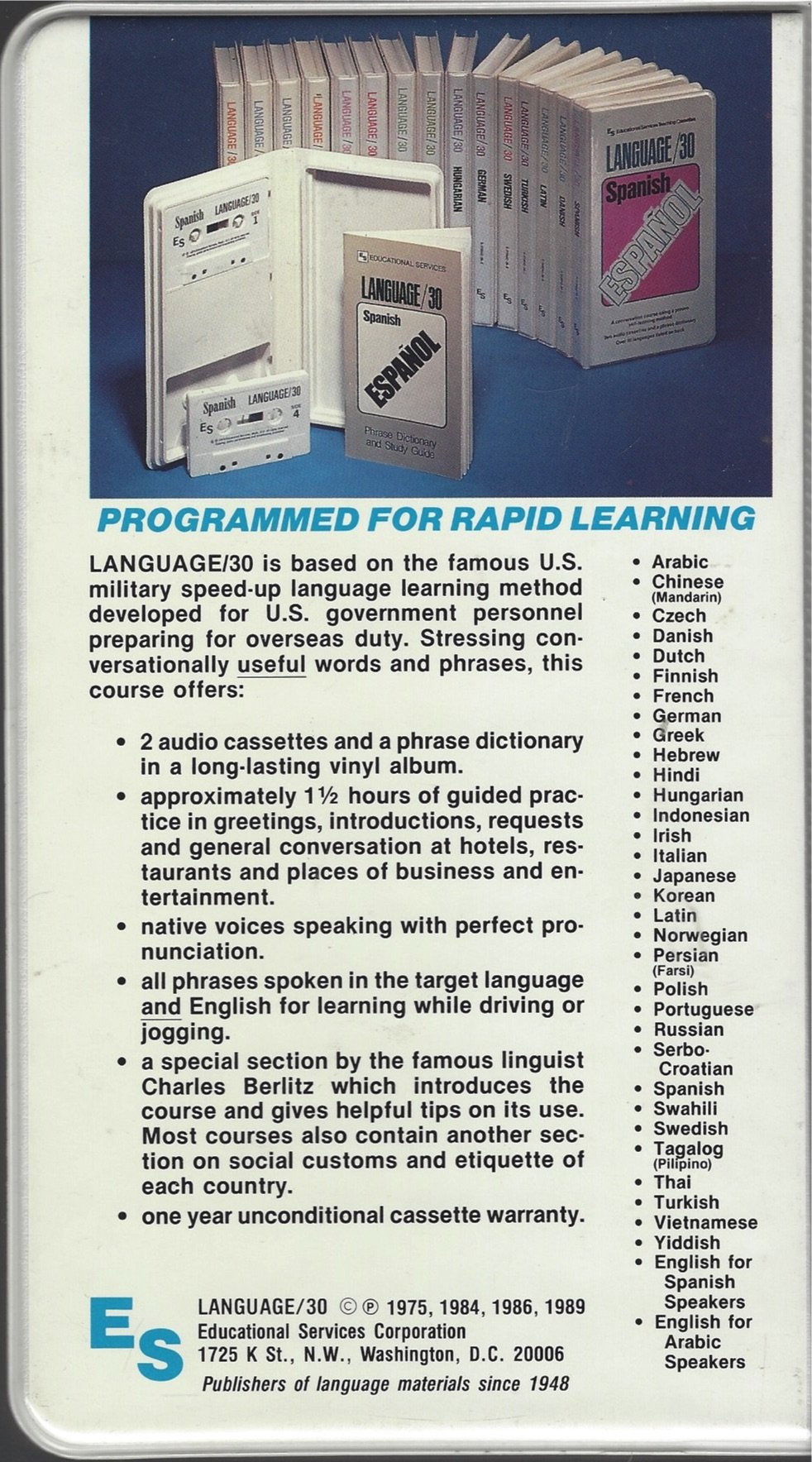 Language/30 Danish: a Conversation Course using a Proven Self-Learning ...