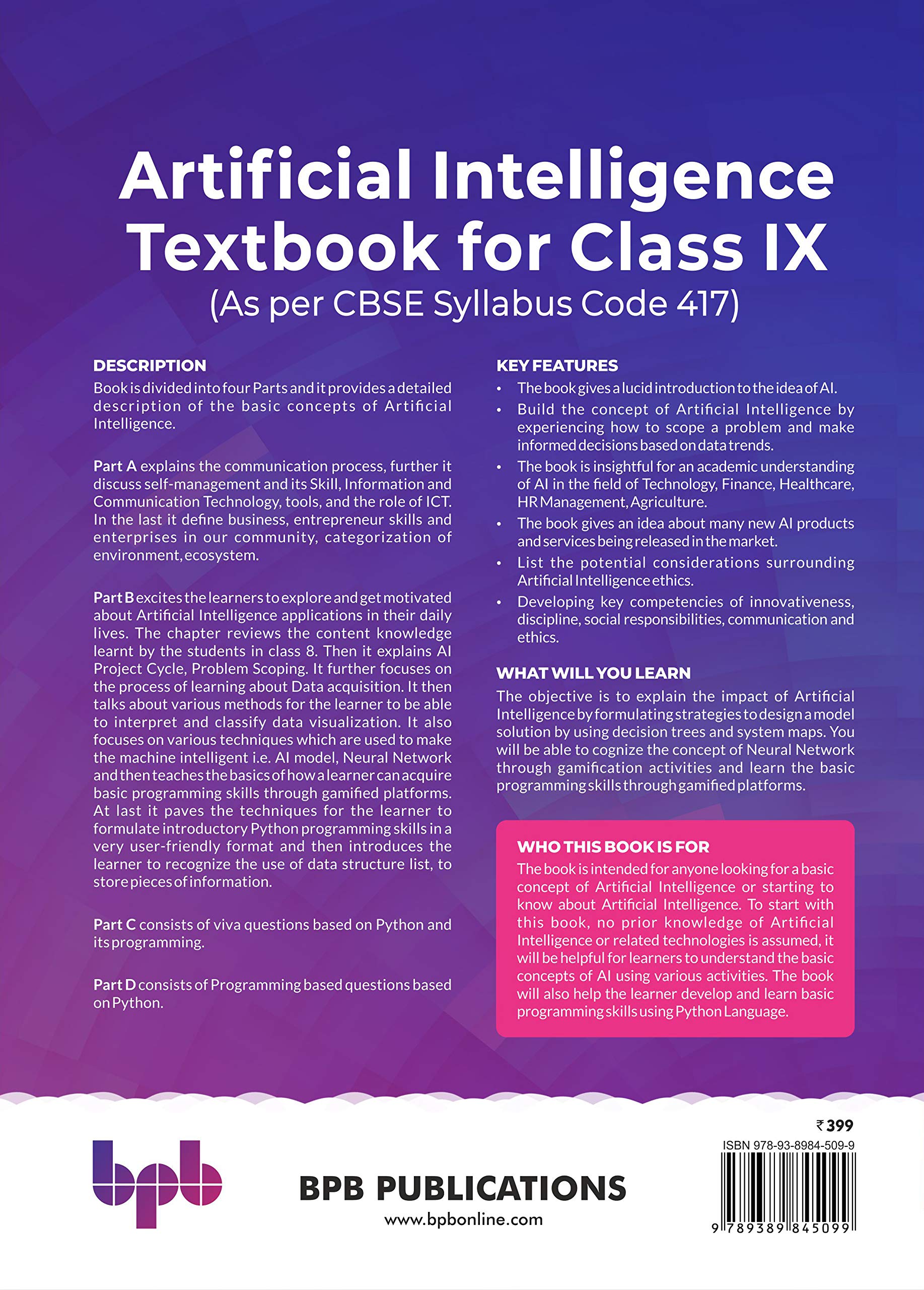 Artificial Intelligence Textbook For Class Ix by Harmeet Kaur | Goodreads