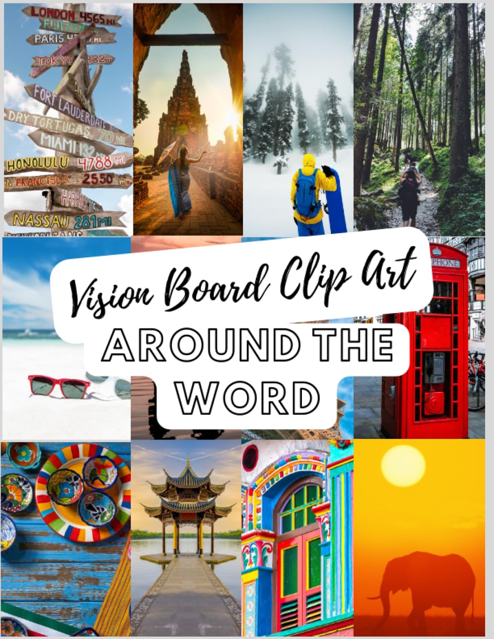 Vision Board Clip Art Book Travel Around the world - over 300 images ...