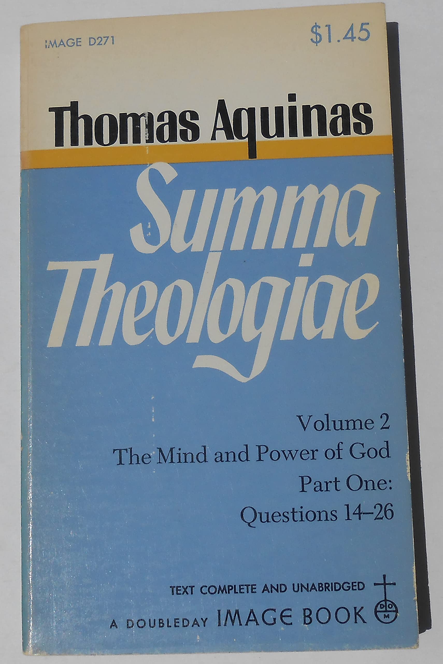 Summa Theologiae: Volume 2: The Mind and Power of God, Part 1 ...