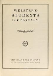 Webster's Students Dictionary for Upper School Levels by Merriam ...