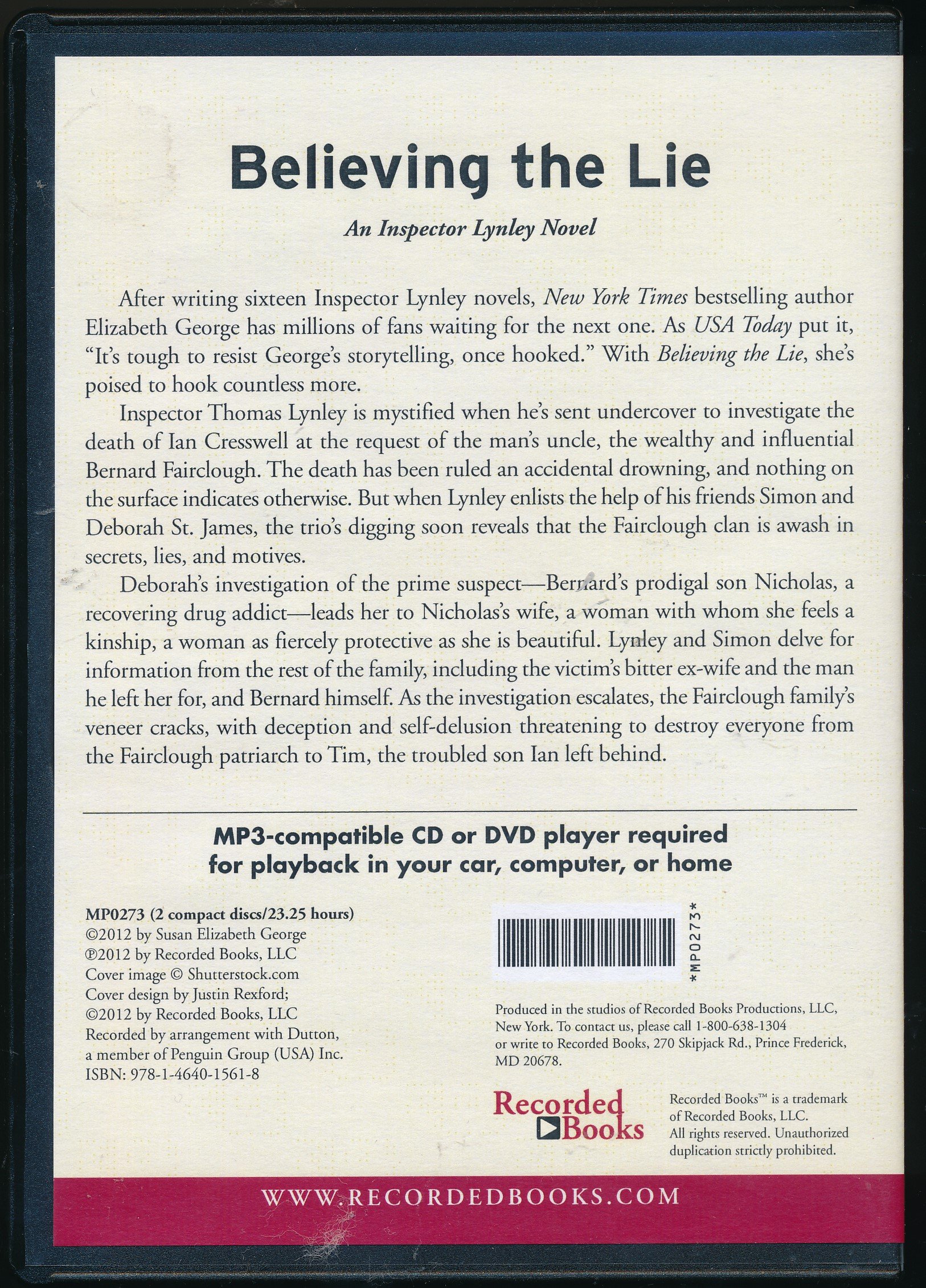 Believing the Lie by Elizabeth George Unabridged MP3 CD Audiobook by ...