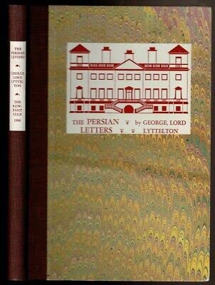 Rare THE PERSIAN LETTERS George, Lord LyttletonThe Rowfant Club 1st ...
