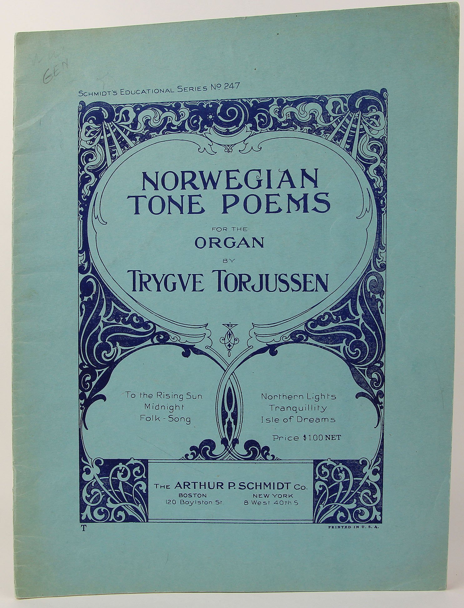 NORWEGIAN TONE POEMS; 6 COMPOSITIONS; TRANSCRIBED FOR THE ORGAN by ...