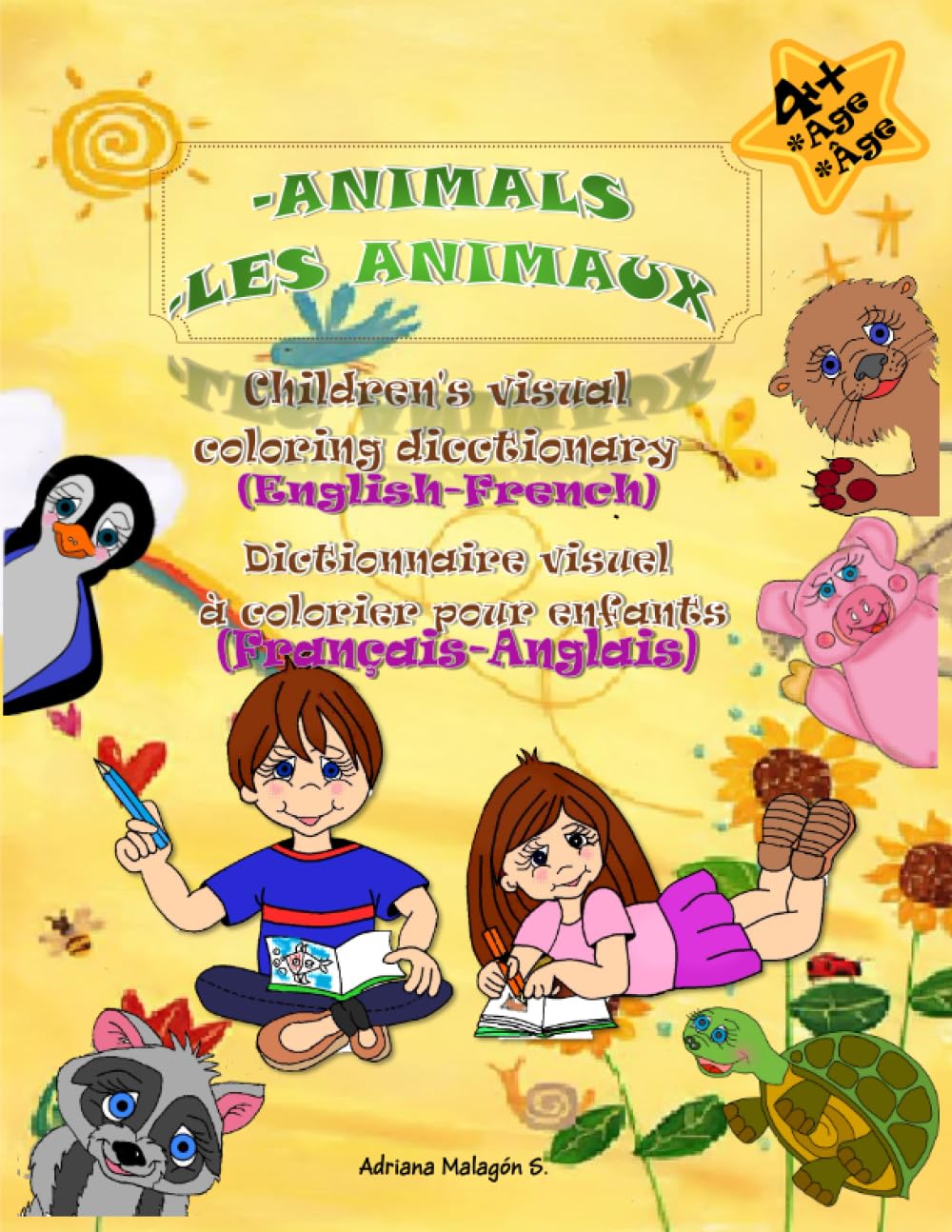 animals-Les animaux Children's visual coloring dictionary (English ...