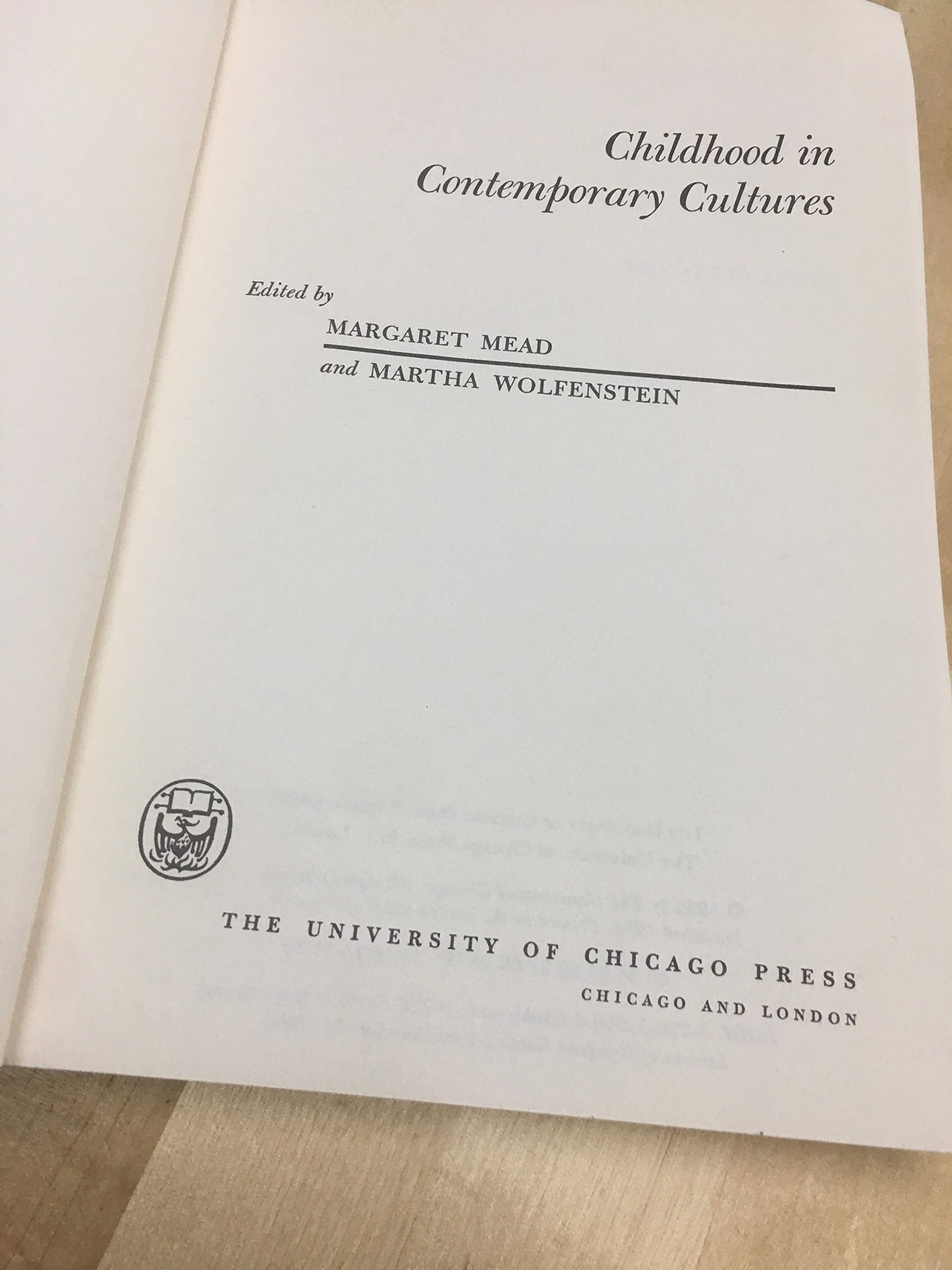 Childhood in Contemporary Cultures by Margaret Mead | Goodreads