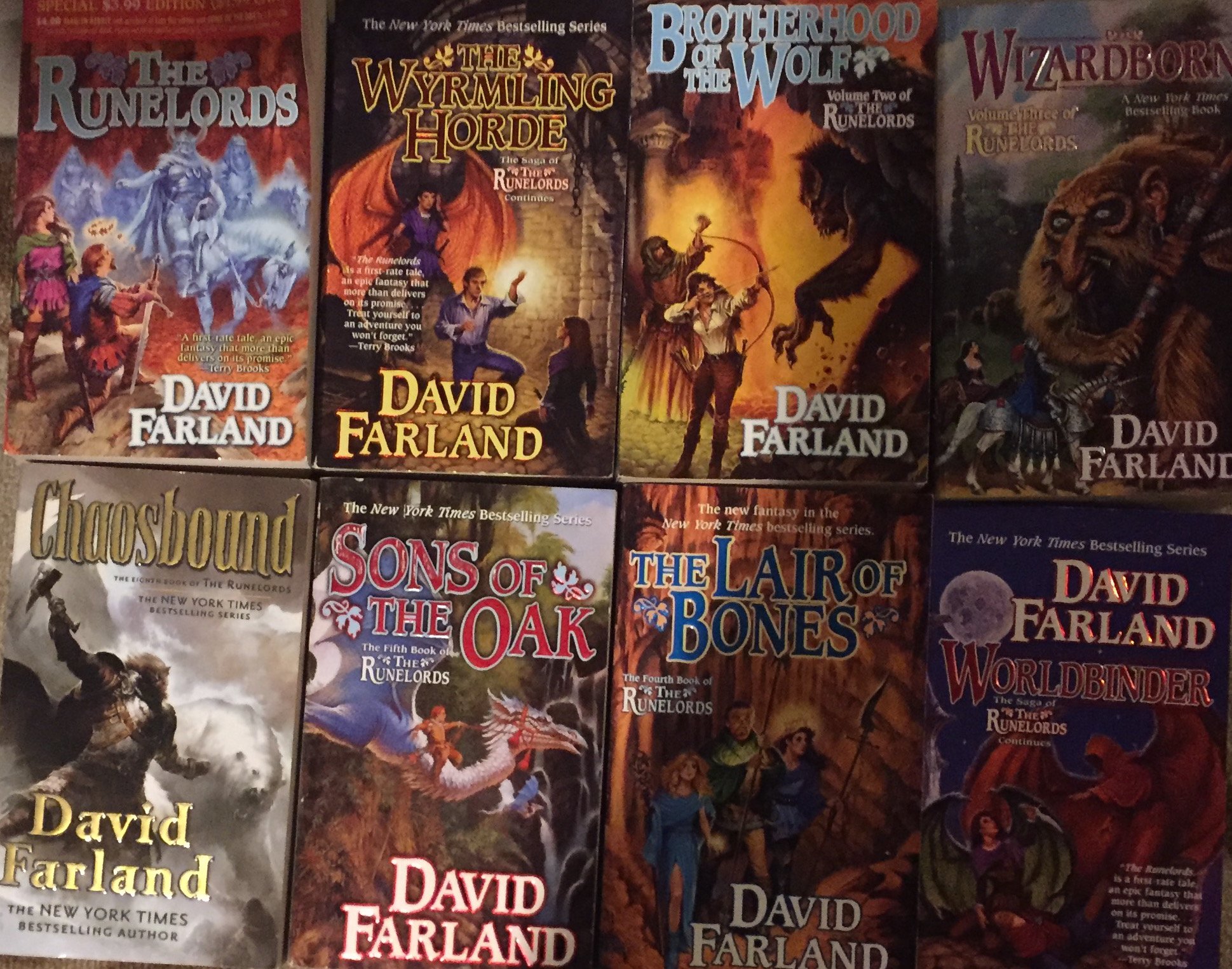 The Runelords Complete 8 Book Series Set by David Farland by David ...