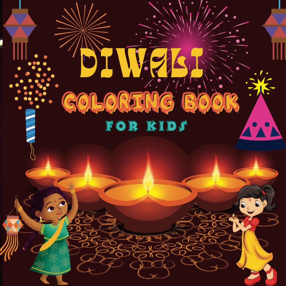 DIWALI COLORING BOOK FOR KIDS: 30 Beautiful Illustrations representing ...