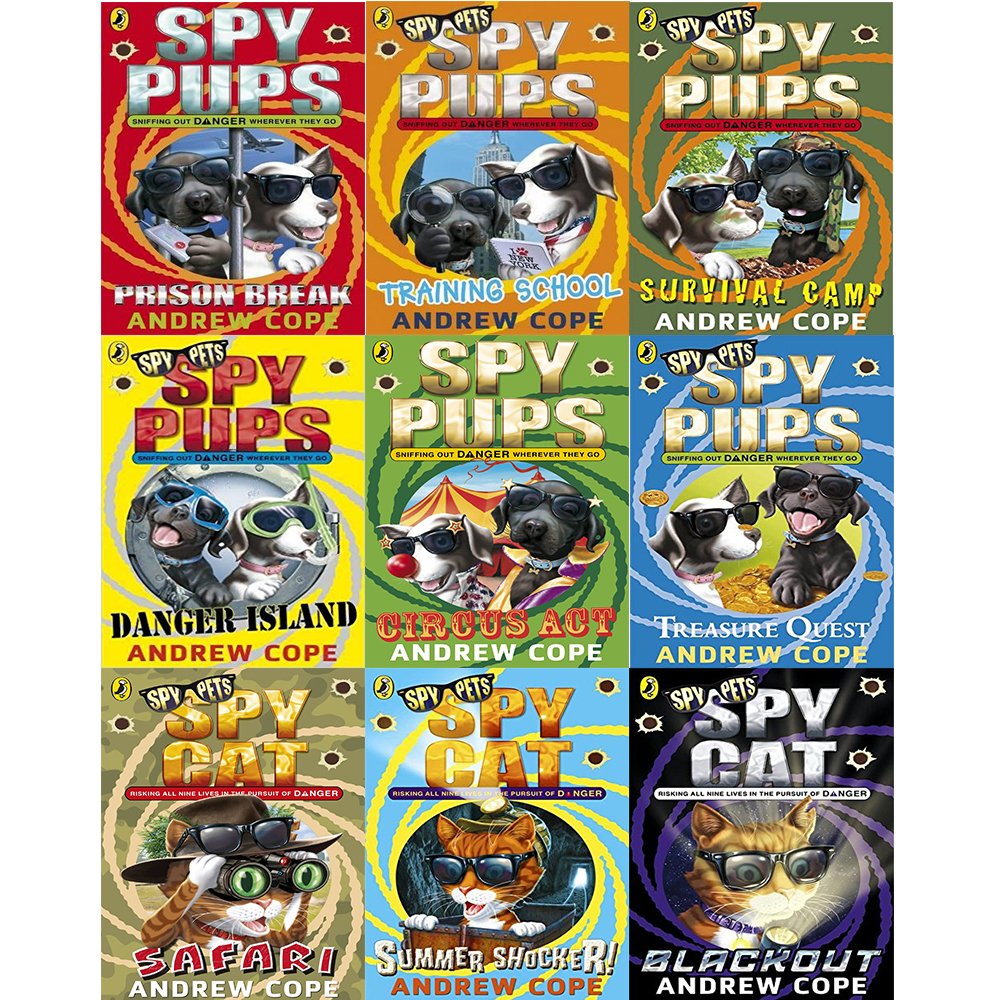 Spy pups and Spy cat Series 9 books collection set by Andrew Cope ...