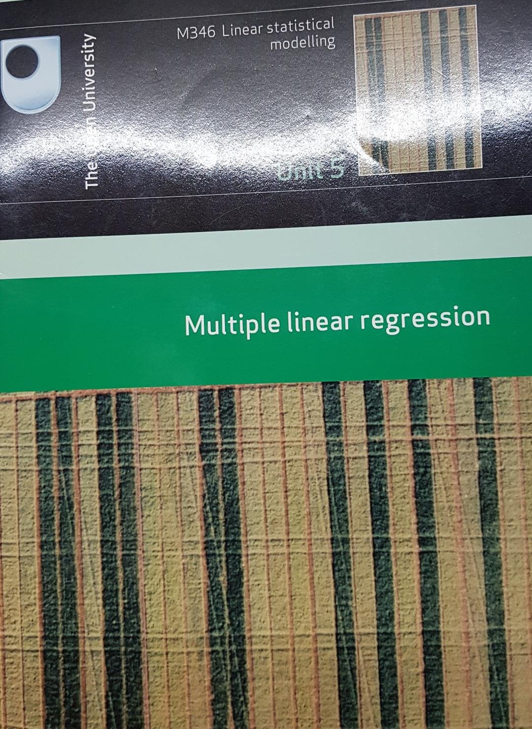 Multiple linear regression by Open University | Goodreads