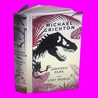 Collectible Deluxe JURASSIC PARK / THE LOST WORLD Michael Crichton Leather Bound BRAND NEW ...