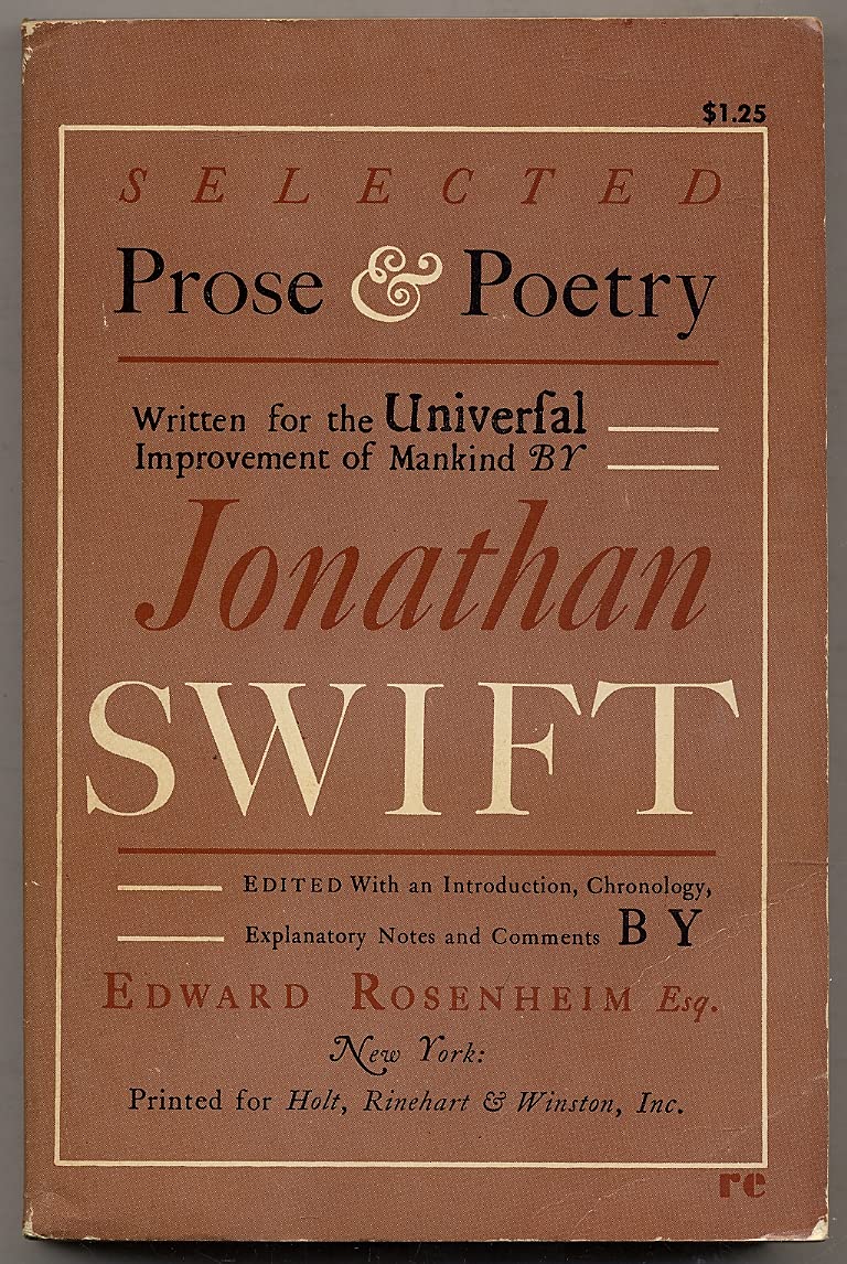 Selected Prose and Poetry. by Jonathan Swift | Goodreads