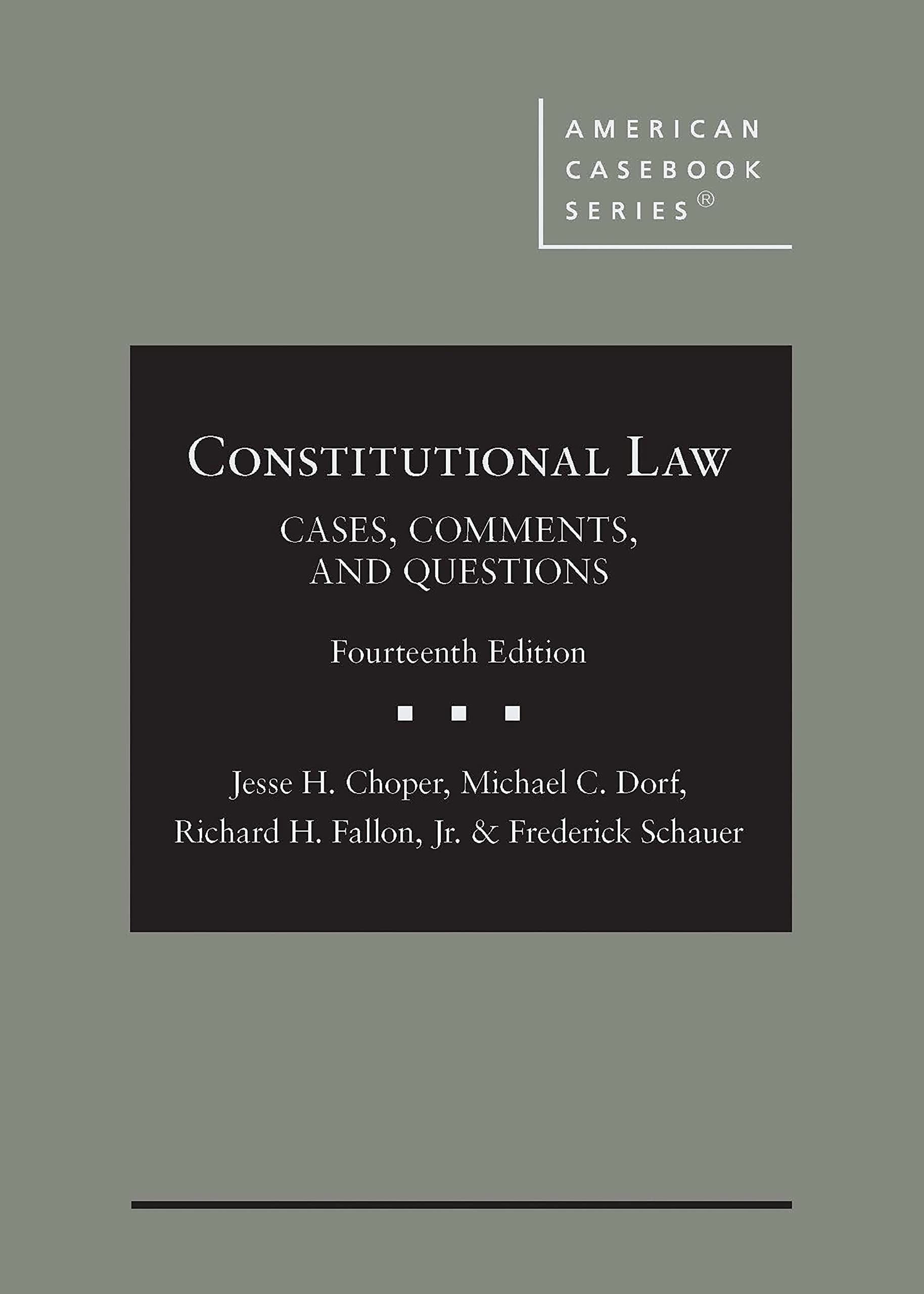 Constitutional Law: Cases, Comments, and Questions by Jesse Choper ...
