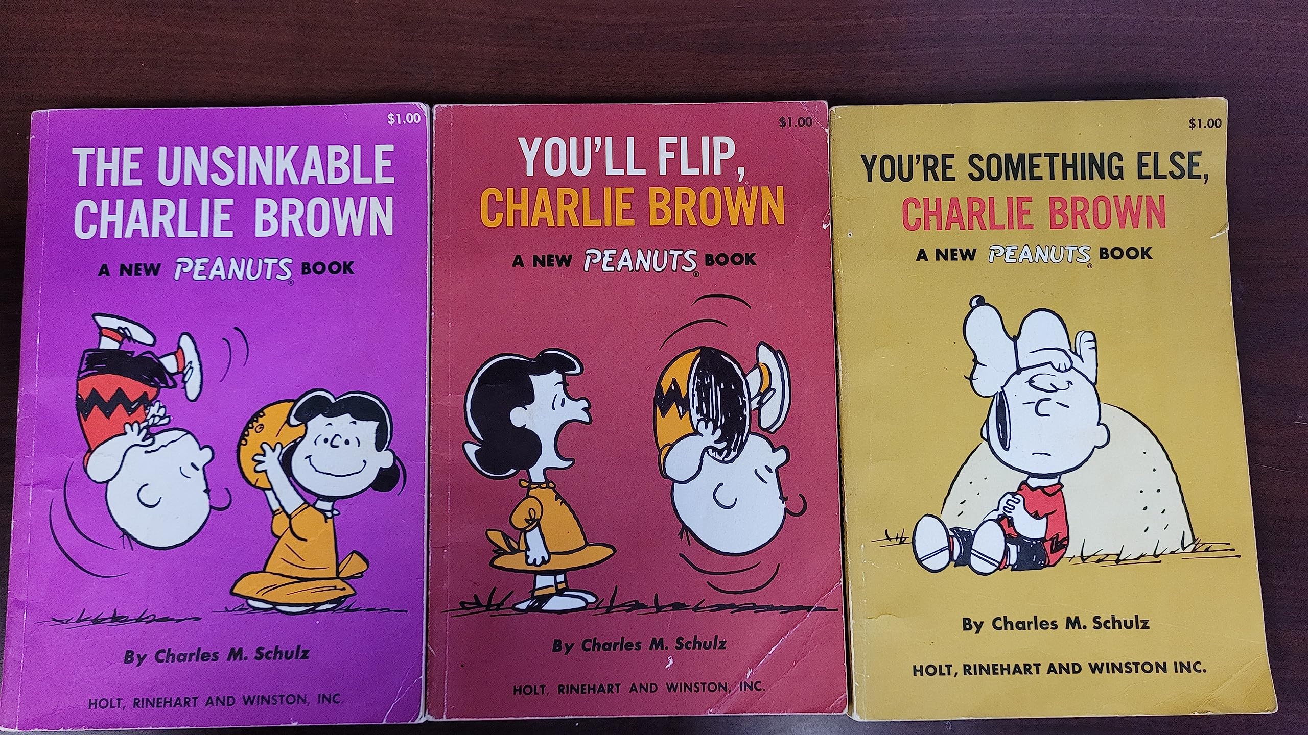 Peanuts Three Book Set: The Unsinkable Charlie Brown; You'll Flip ...