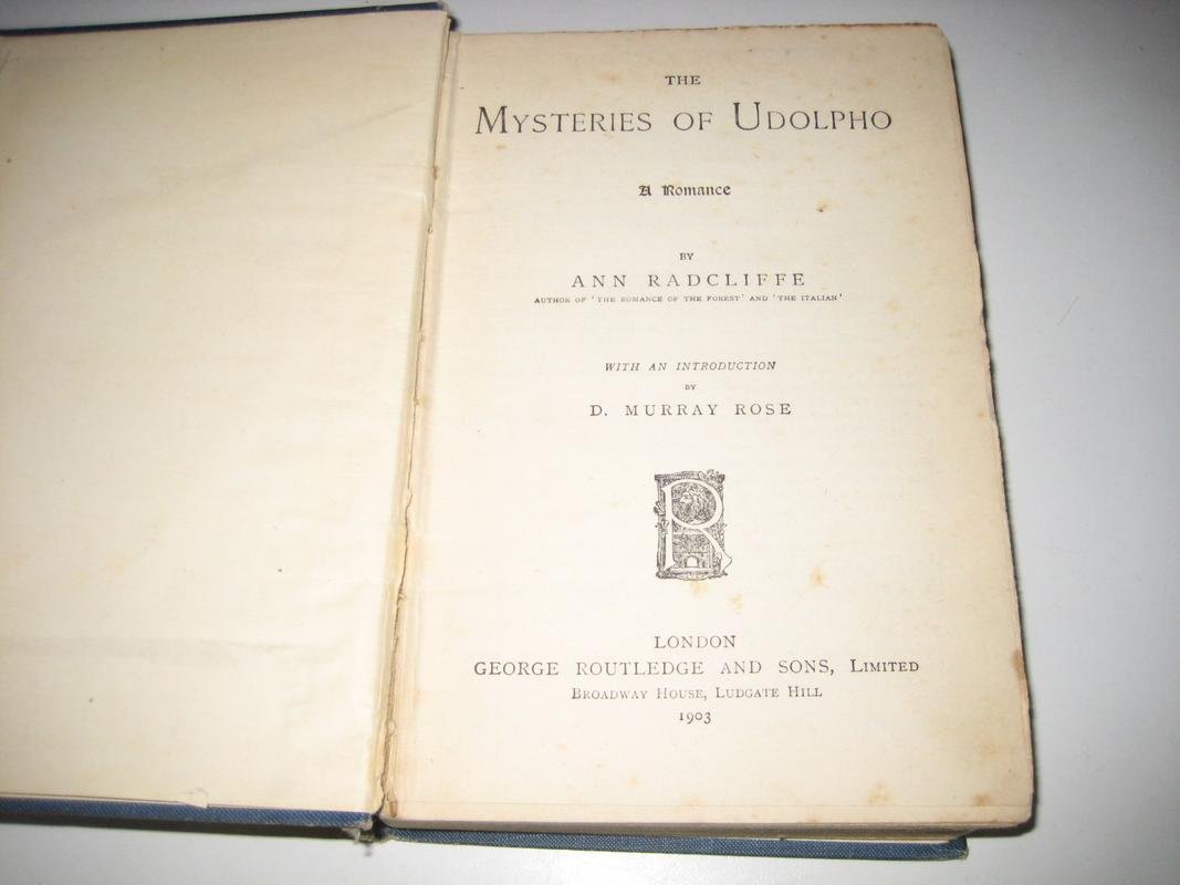 The Mysteries of Udolpho, a Romance by Ann Radcliffe | Goodreads