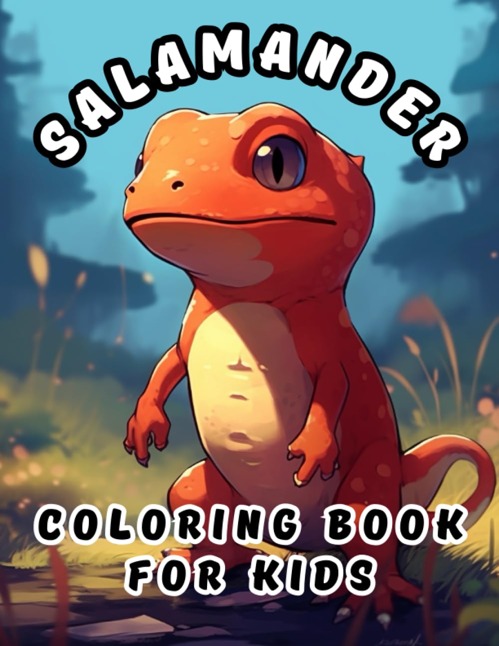 Salamander Coloring Book For Kids: 64 Unique Salamander Coloring Pages ...