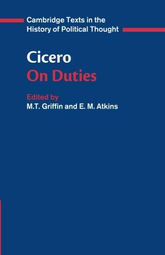 Cicero: On Duties (Cambridge Texts in the History of Political Thought ...