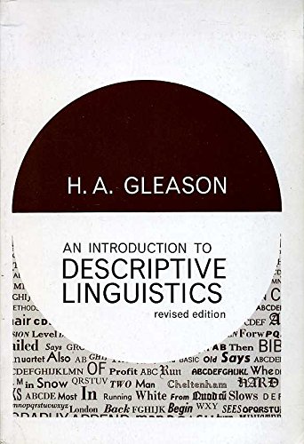 Introduction to Descriptive Linguistics by Henry Allan Gleason | Goodreads