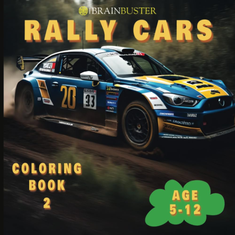 Rally Cars Coloring Book 2: Awesome Rally Cars Coloring Book for Kids ...