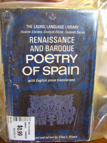 Renaissance and Baroque Poetry of Spain by Vicente Llorens | Goodreads