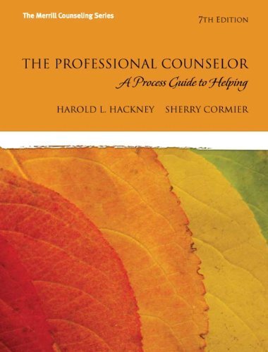 The Professional Counselor by Hackney, Harold L., Cormier, Sherry ...