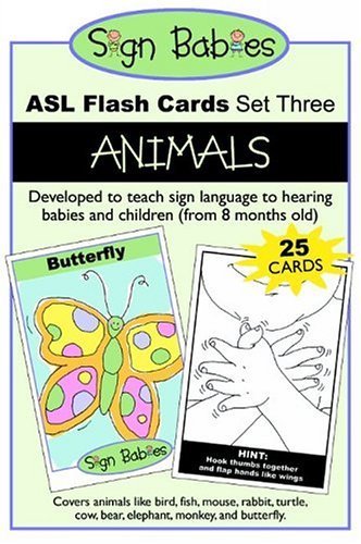 Sign Babies ASL Flash Cards, Set Three: Animals by Sign Babies ...