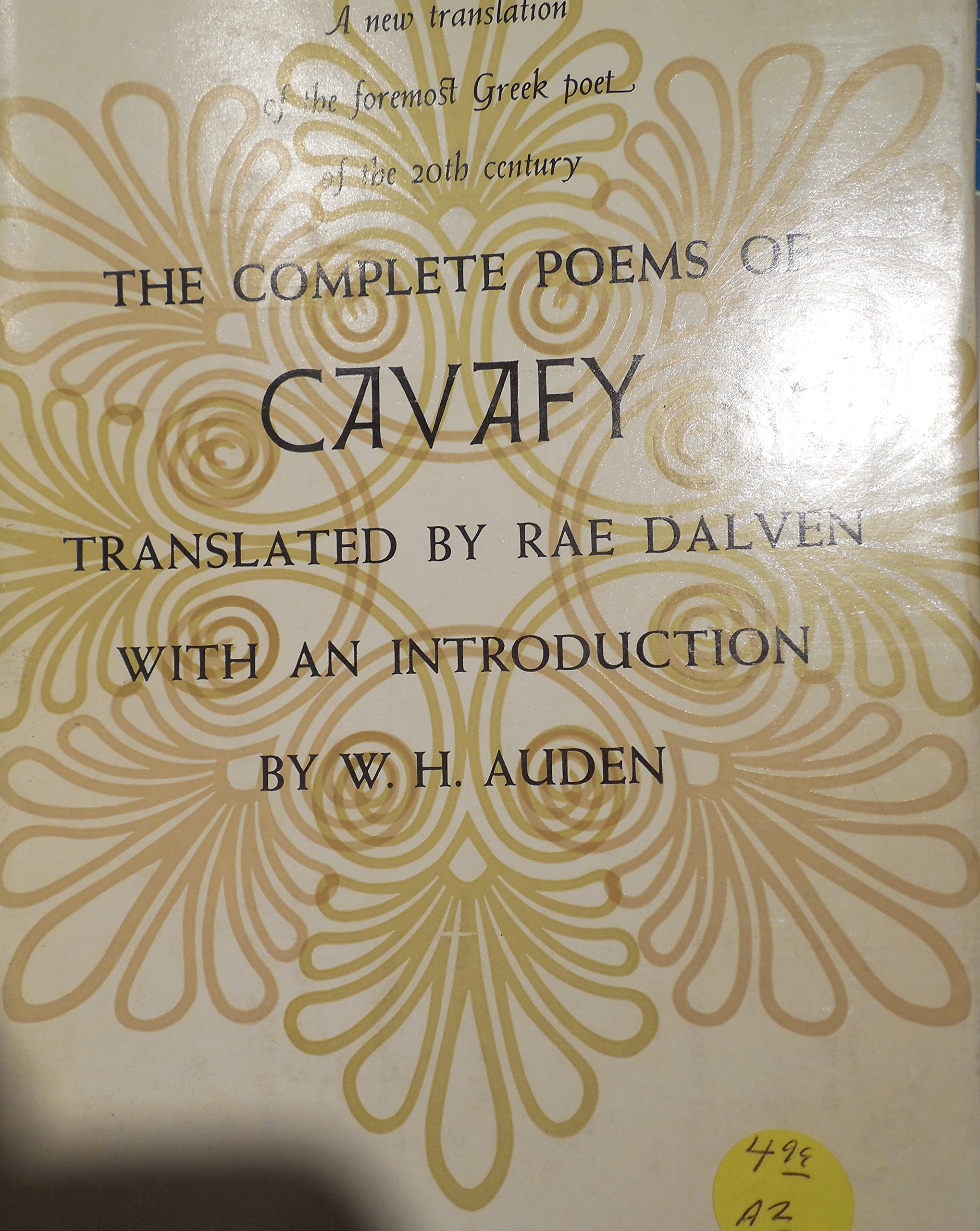 The complete poems of Cavafy; translated by Rae Dalven, with ...