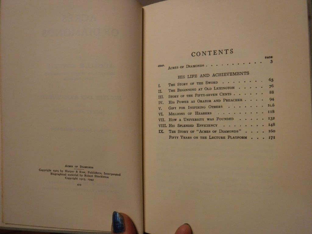 Acres of Diamonds / His Life and Achievements by Robert Conwell ...