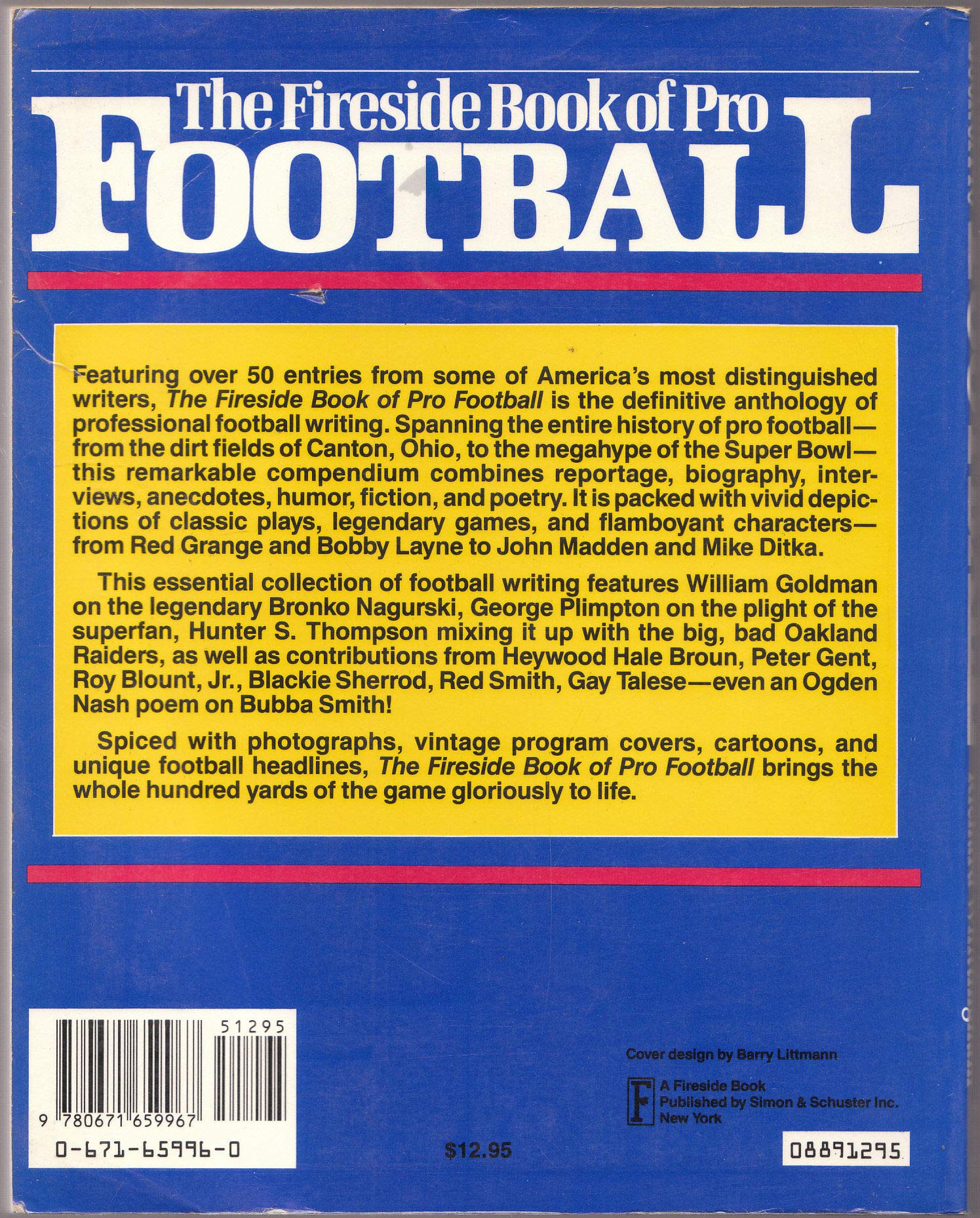 The Fireside Book of Pro Football by Richard Whittingham | Goodreads