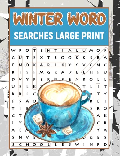 Winter Large Print Word Searches: Beautiful Holiday Winter Season ...