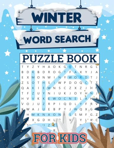 Winter Word Search Puzzle Book For Kids: Amazing 1200+ Words Cozy ...