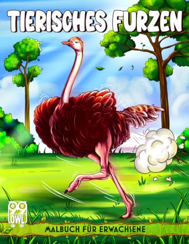 Tierisches Furzen: Das Malbuch enthält Zeichnungen von Tieren, die ...
