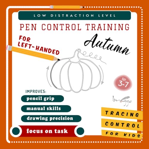 Pen control tracing line exercise for left-handed kids. AUTUMN - Easy ...