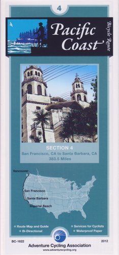 By Adventure Cycling Assoc. Bicycle Touring Map: Pacific Coast Section ...