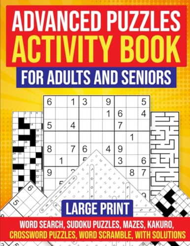 Advanced Puzzle Activity Book for Adults & Seniors by Ryan Barr | Goodreads