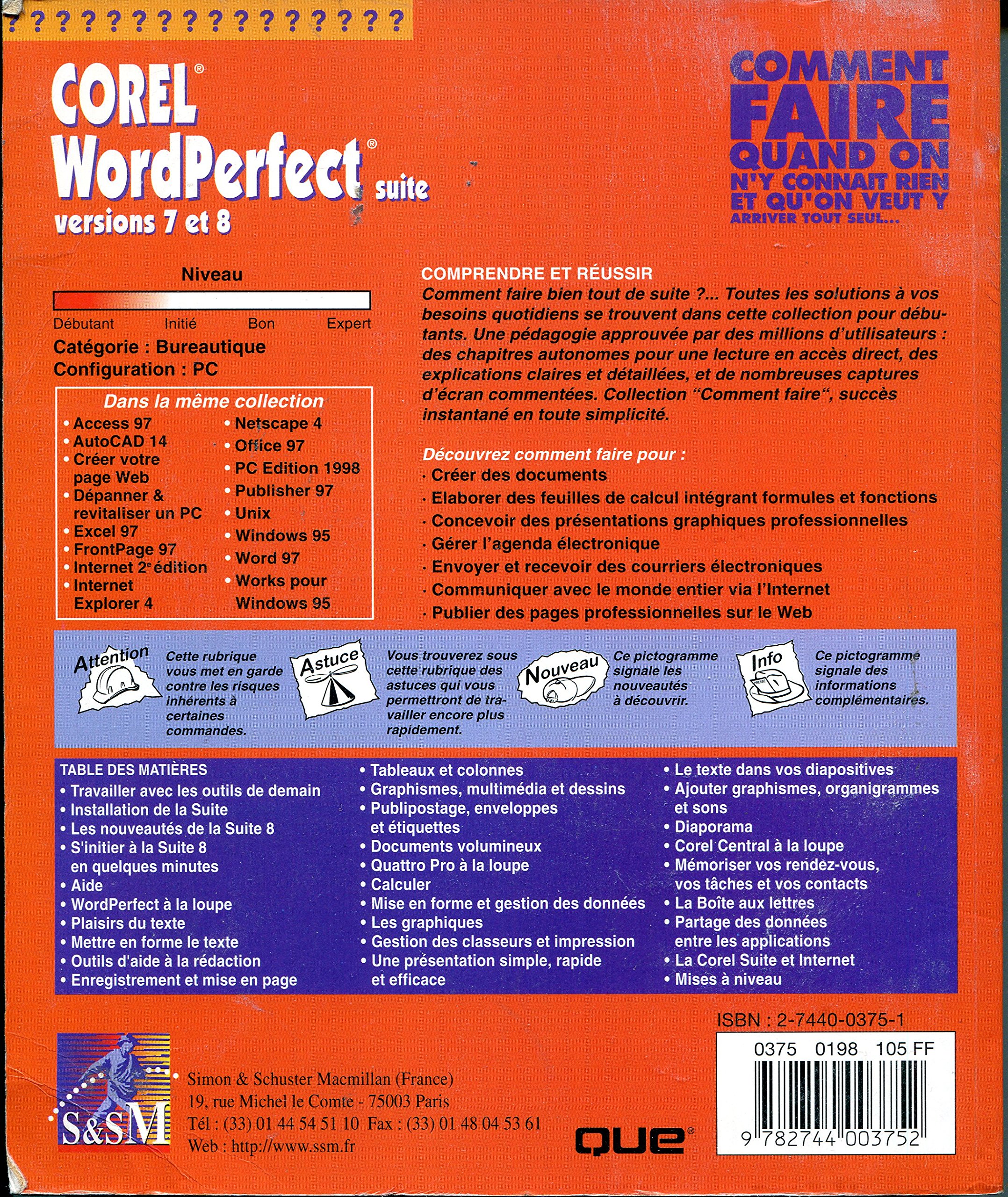 Corel WordPerfect suite versions 7 et 8 by Timothy Parker | Goodreads