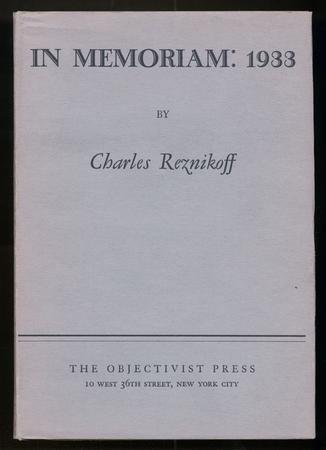 In memoriam: 1933, by Charles Reznikoff | Goodreads