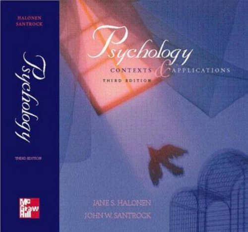 Psychology: Contexts and Applications by Jane S. Halonen by Jane S ...