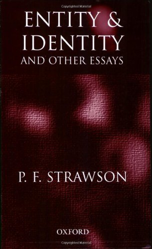 Entity and Identity: And Other Essays 1st edition by Strawson, P. F ...