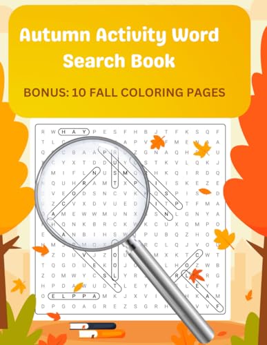 Autumn Activity Word Search Book: BONUS:10 FALL COLORING PAGES by ...