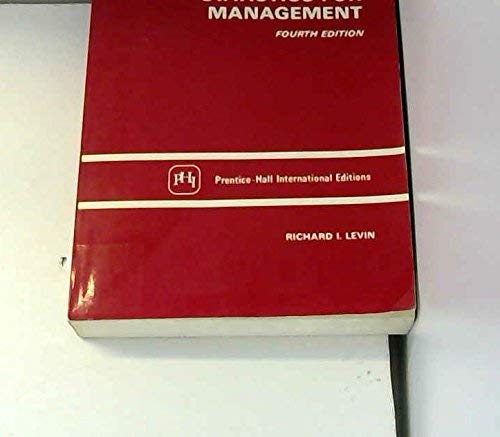 Statistics Management by Levin | Goodreads