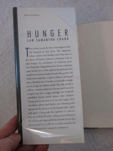 Rare SIGNED Lan Samantha Chang HUNGER 1998 W. W. Norton First Edition ...