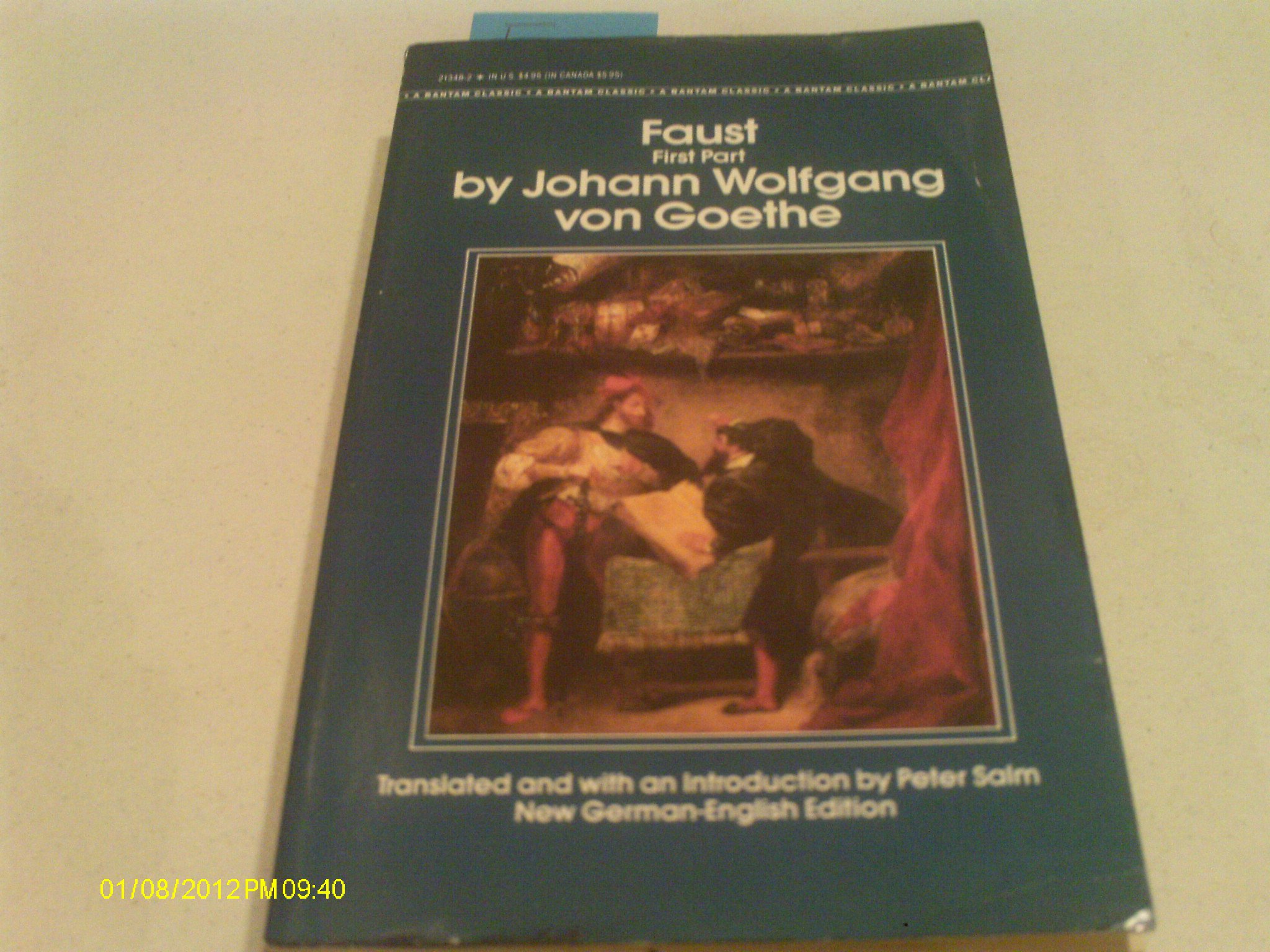 A Bantam Dual Language Book. Faust First Part Faust Erster Teil ...