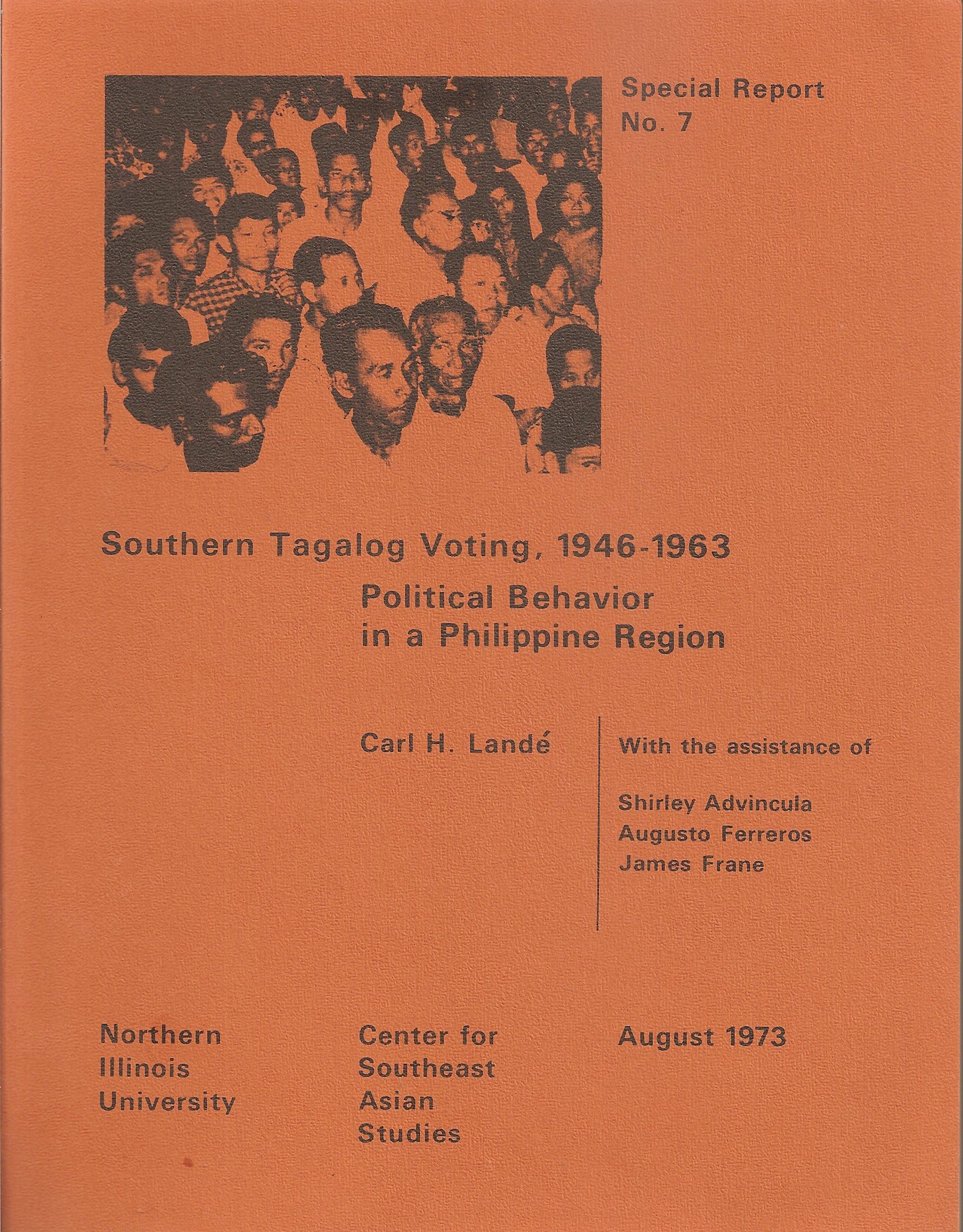 SOUTHERN TAGALOG VOTING, 1946-1963. Political behavior in a Philippine ...