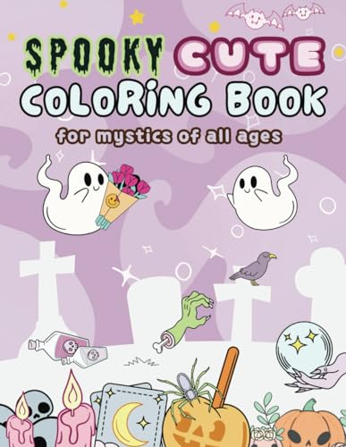 Spooky Cute Halloween Coloring Book for Kids and Adults: Jumbo Cute ...