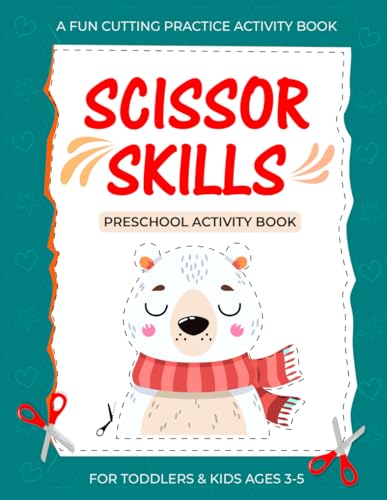 scissor skills preschool workbook for kids: fun cutting practice ...